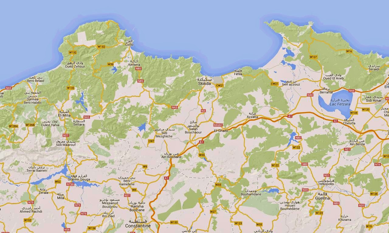 Découpage administratif de l'Algérie & Monographie: Carte du réseau ...
