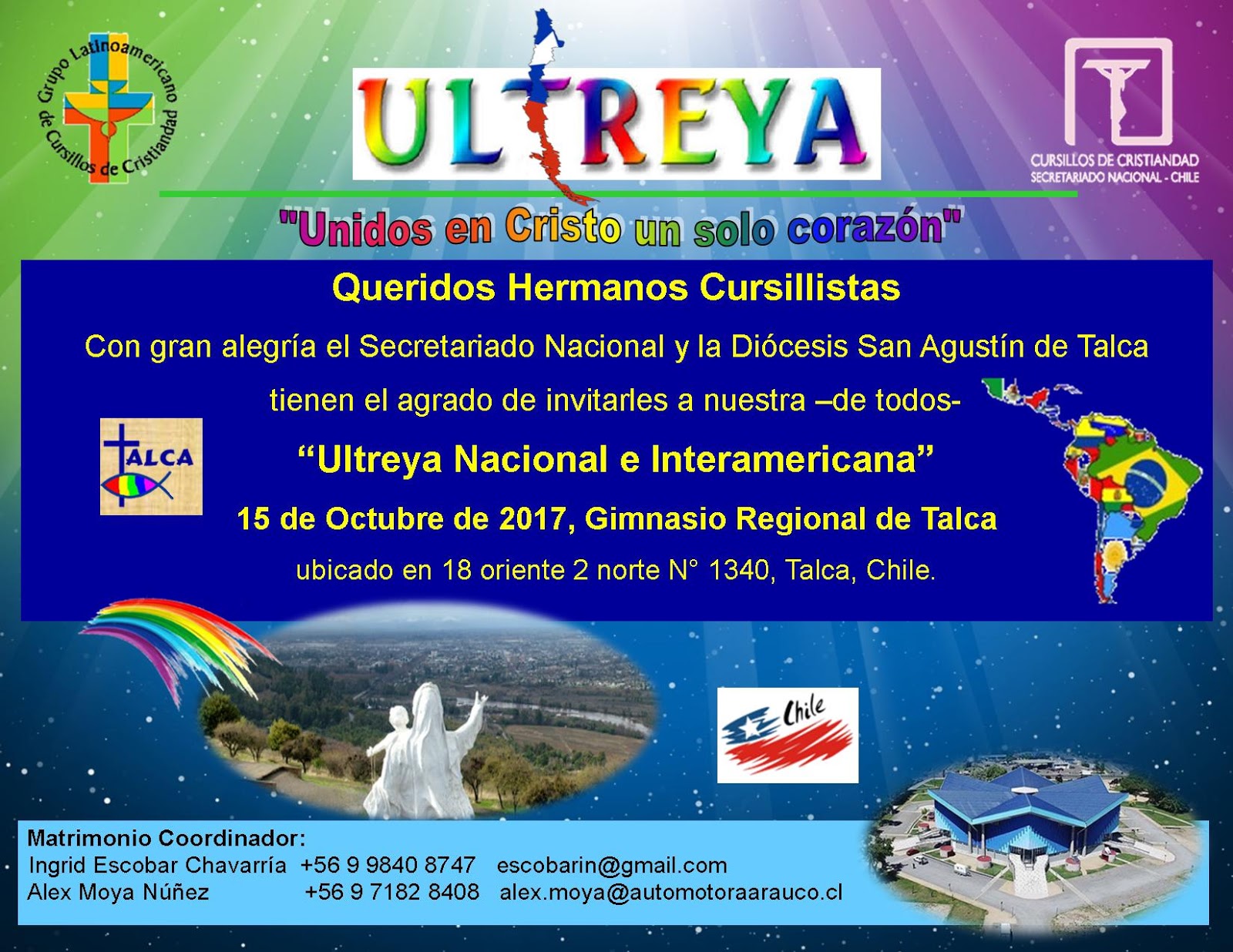 -INVITACIÓN A LA ULTREYA NACIONAL E INTERAMERICANA TALCA OCTUBRE 2017