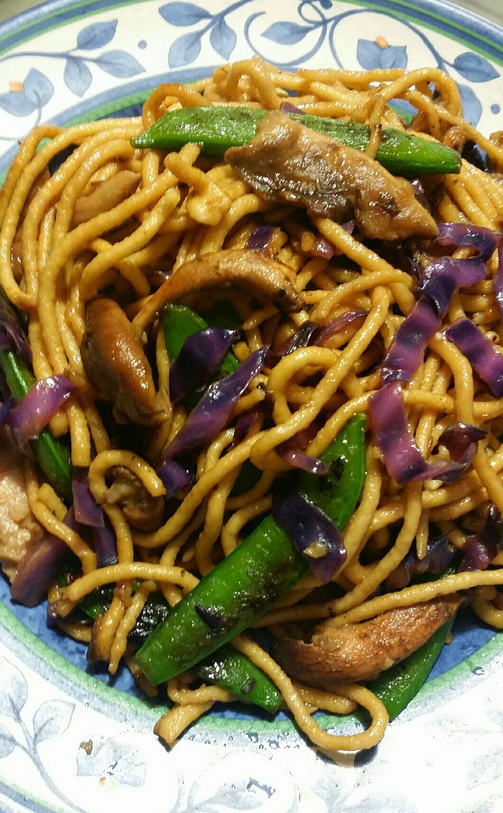 Veggie lo mein with homemade noodles – Minisliceoffarm