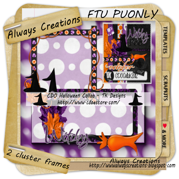 Always' Creations: New Halloween Cluster Frames
