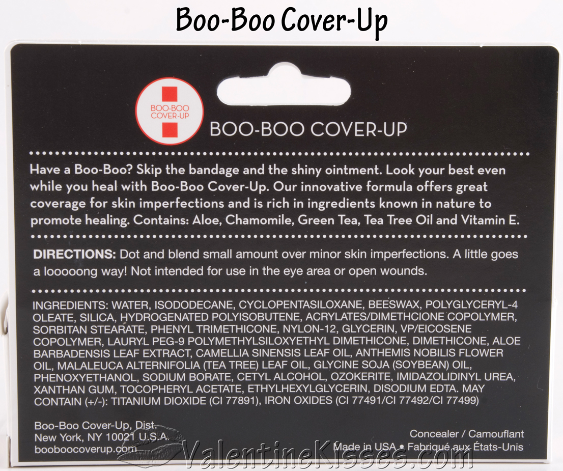 Valentine Kisses: Boo-Boo Cover-Up: pics, swatches, review