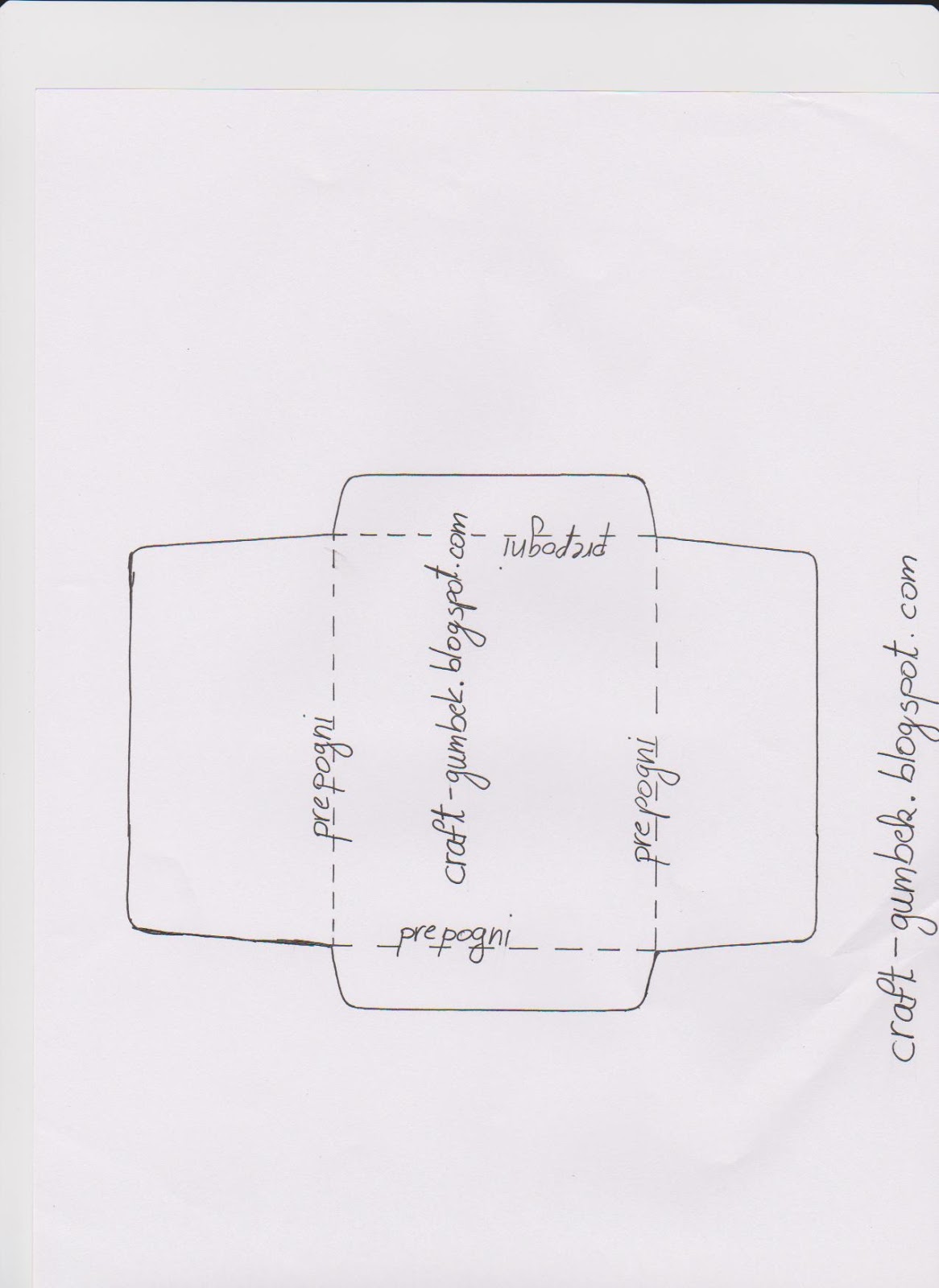 Craft Gumbek: Mini kuverta in šablona