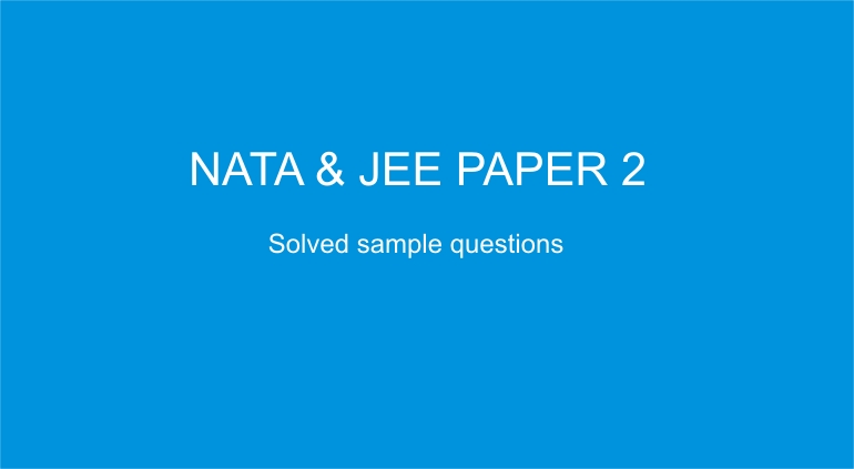 JEE paper2 & nata solved sample questions - DEZINE HELPER by DA