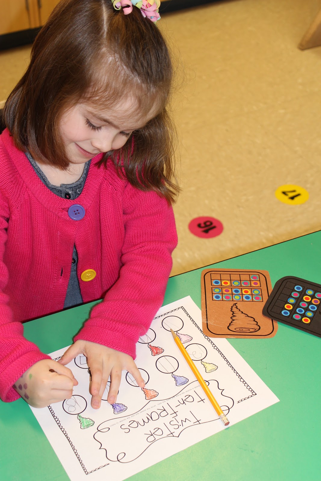 Mrs. Lee's Kindergarten: Our Math Centers this Week...plus some rainy fun!