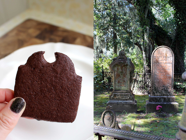 Baking Bird Test Kitchen: Halloween Chocolate Espresso Tombstone Shortbread