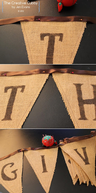 The Creative Cubby: Give Thanks Burlap Bunting