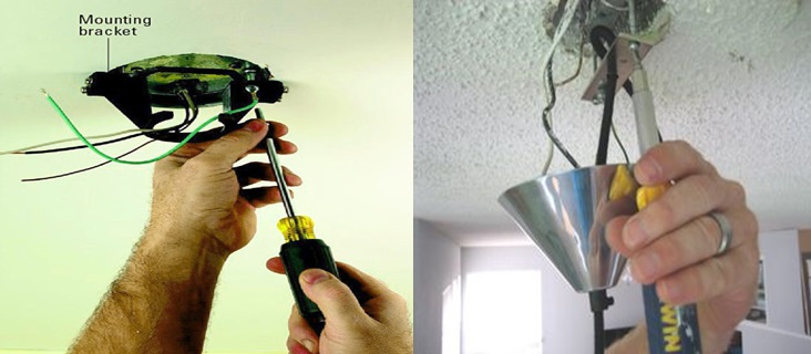 INSTALLATION OF LIGHTING FIXTURE ~ Electrical Motor Control Wirings