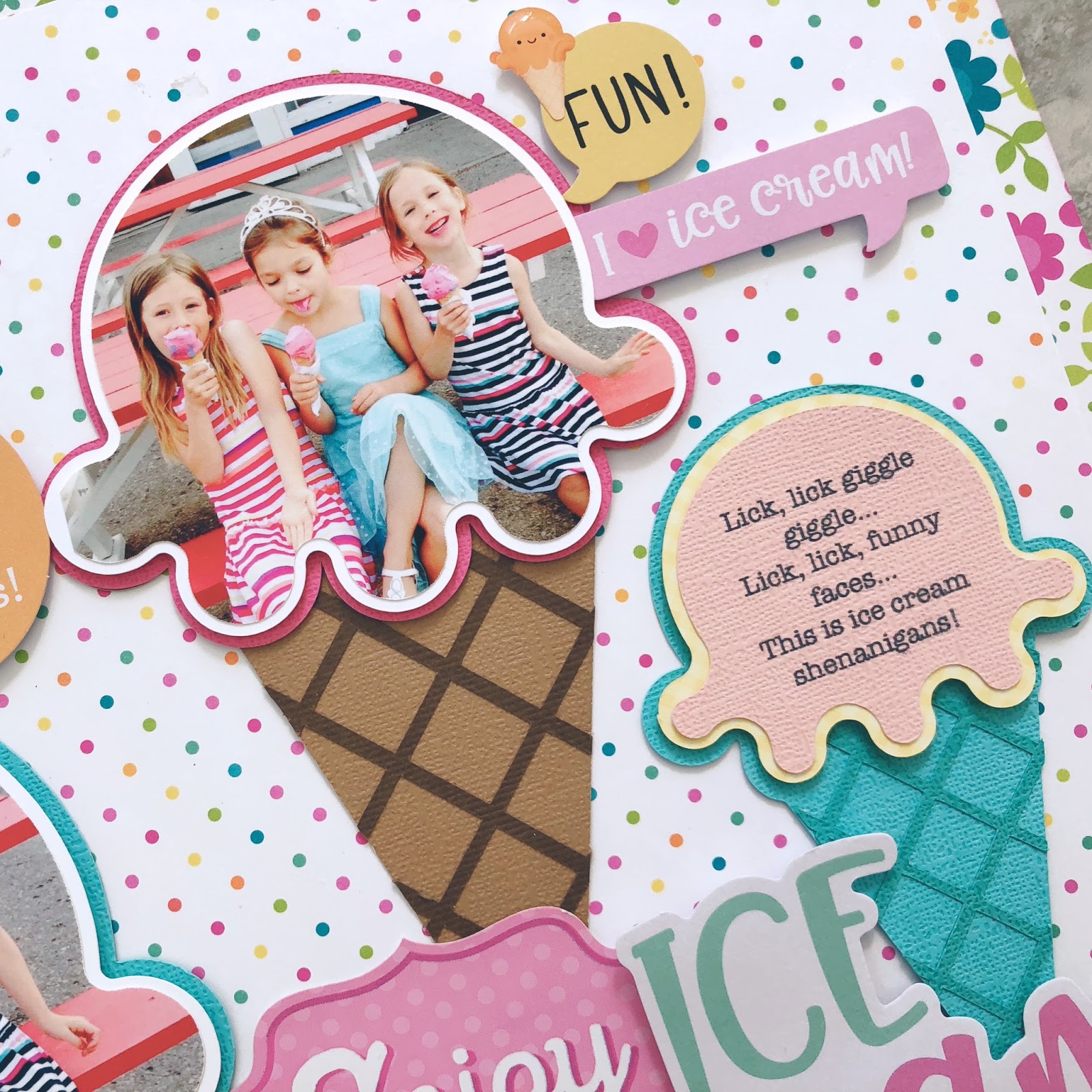 Doodlebug Design Inc Blog: Sweet Summer | Ice-Cream layout using cut ...