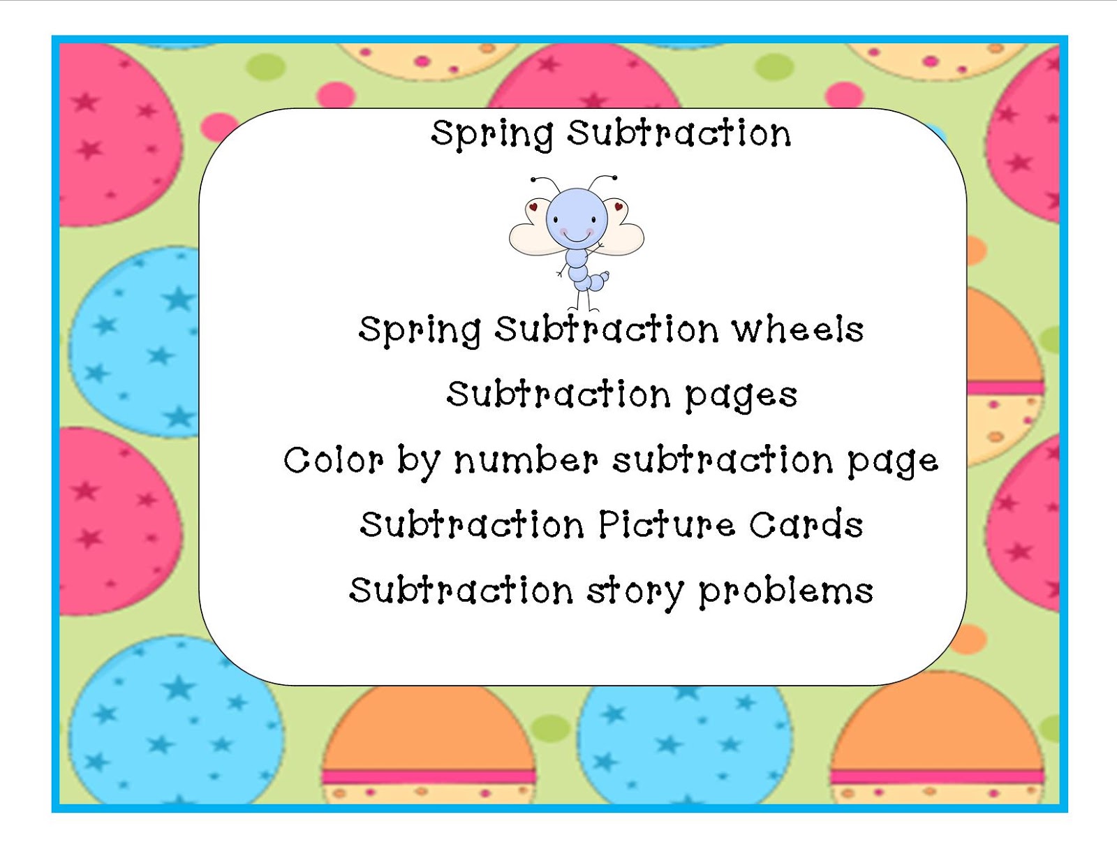 Mrs. Bohaty's Kindergarten Kingdom: Spring Subtraction