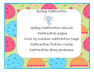 Mrs. Bohaty's Kindergarten Kingdom: Spring Subtraction