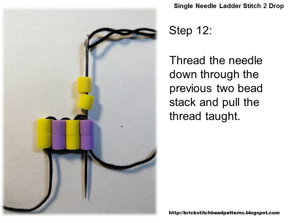 Brick Stitch Bead Patterns Journal: Single Needle Ladder Stitch 2 Drop ...