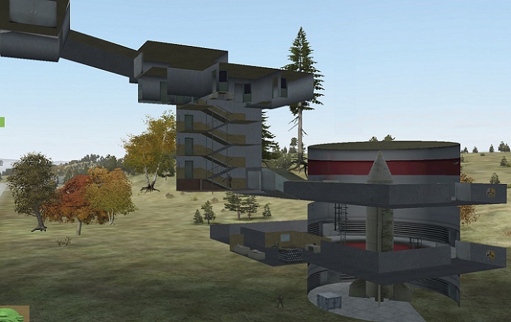Arma 2 へ核ミサイル発射サイロのオブジェクトを追加 Nuke Silo side "house" アドオン | 弱者の日記^^ - Arma 3 MODとアドオン紹介