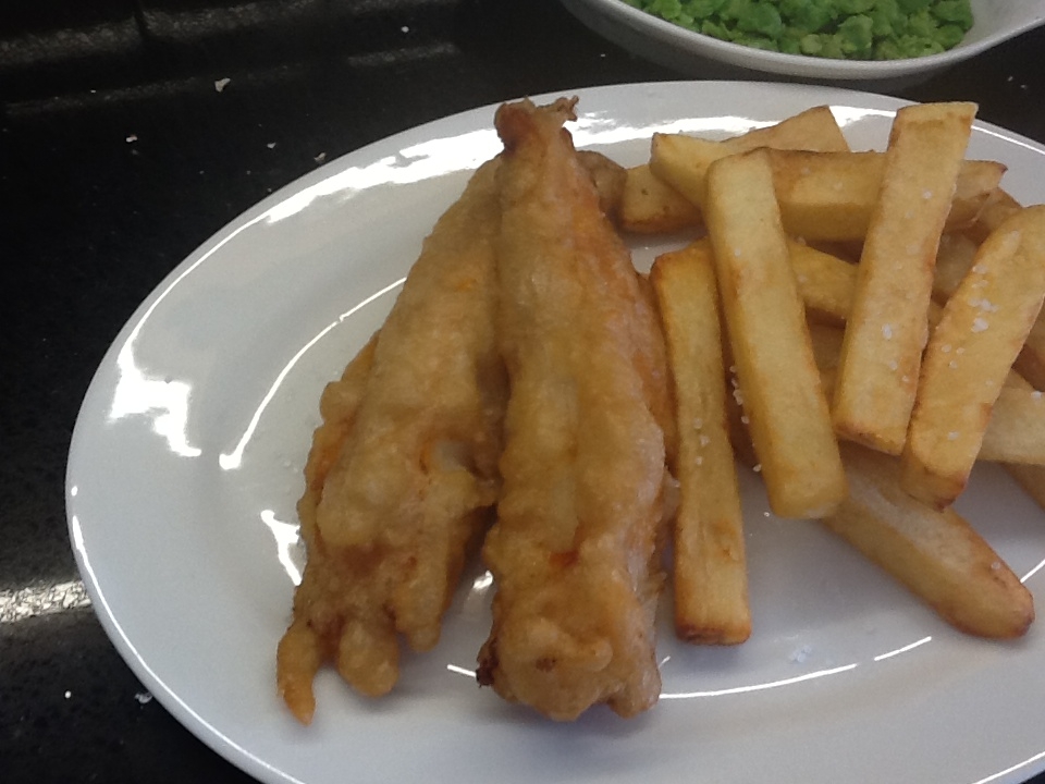 Willie's Daily Dish: Deep Fried Smoked Cod in Beer Batter, Chunky Chips ...