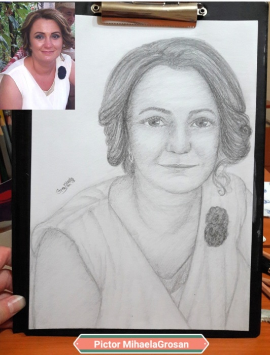 Pictura si grafica de pictor Mihaela Grosan: Portrete dupa poza