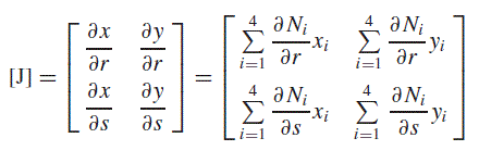 On the interpretation of Jacobian in the context of finite element analysis