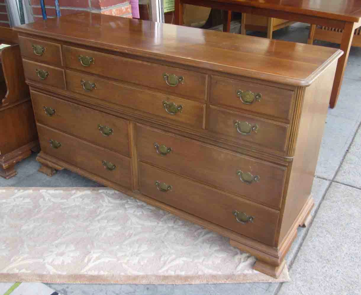 UHURU FURNITURE & COLLECTIBLES: SOLD 7-Drawer Colonial Style Dresser - $70