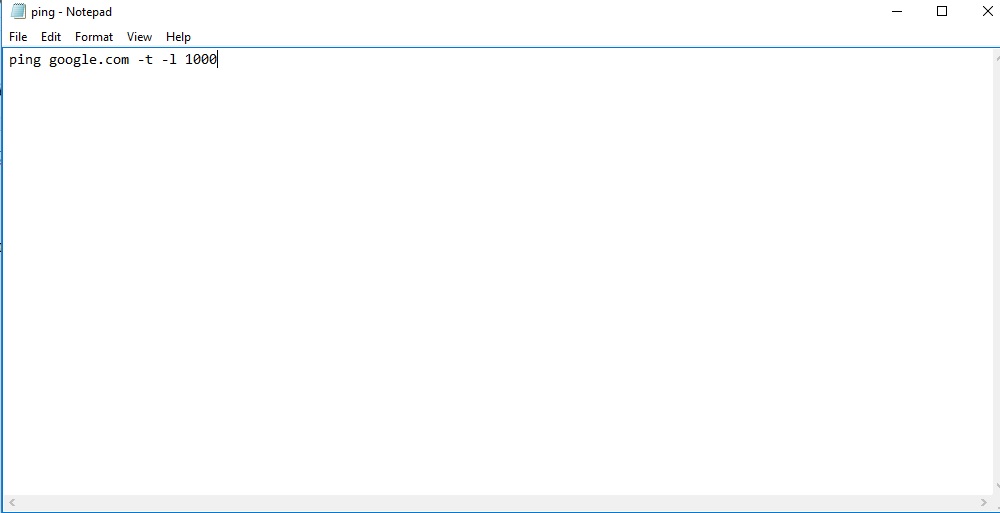 How To Make ping cmd Automatically Using Notepad