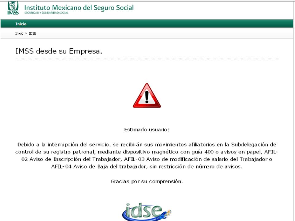 Contabilidad Fiscal Imss: Por fallas en IDSE, IMSS autoriza avisos en ...