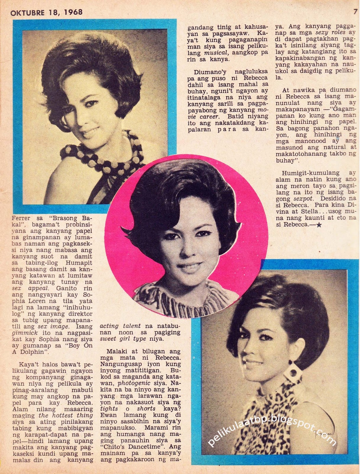 PELIKULA, ATBP.: REBECCA: ISANG BAGONG SEXPOT? (Kislap Magazine ...