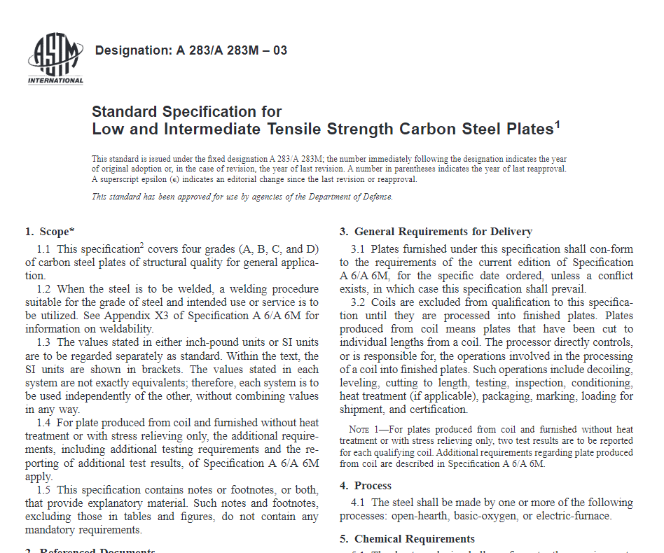 ASTM 283/A 283M – 03