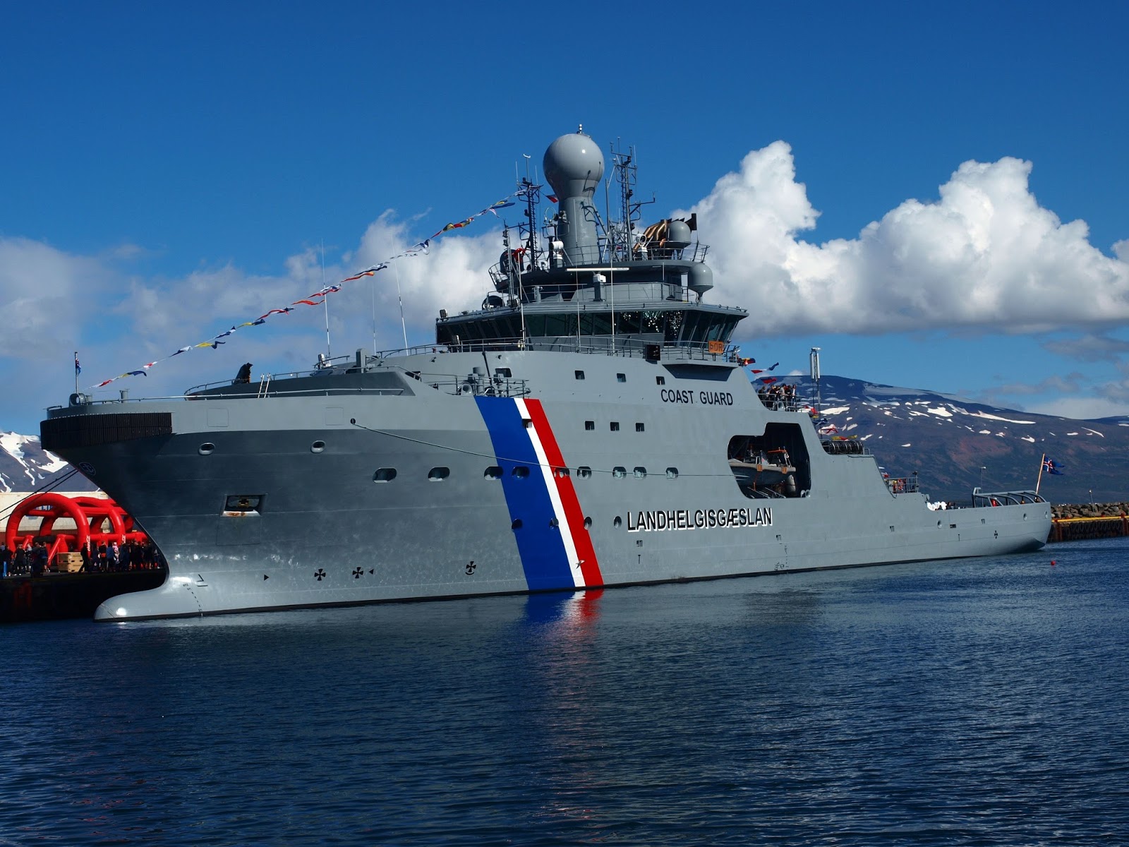 Flagship of the Icelandic Coast Gaurd the UT 512L type offshore patrol ...