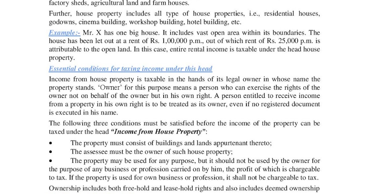INCOMETAX INDIA E FILLING METHOD: Income From House Property