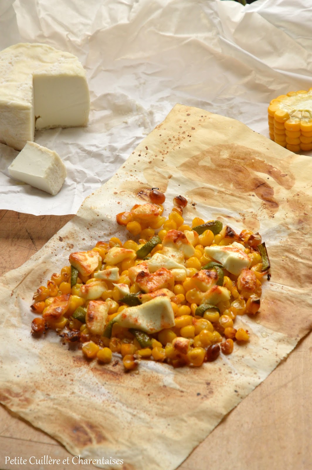 Petite Cuillère et Charentaises: Maïs rôti au chèvre, poivron et sauce ...