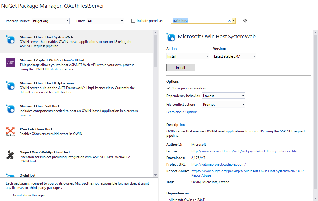 Living and breathing the world of Microsoft: Setting up OWIN for ASP.NET Web API from scratch