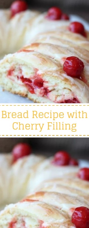 Candy Cane Braided Bread Recipe with Cherry Filling #crishtmas #bread ...