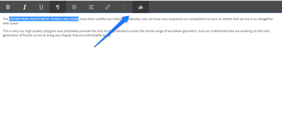 Experiencing Adobe Experience Manager Aem Cq Aem 62 Touchui Dialog Rte Mini Rte To Upper