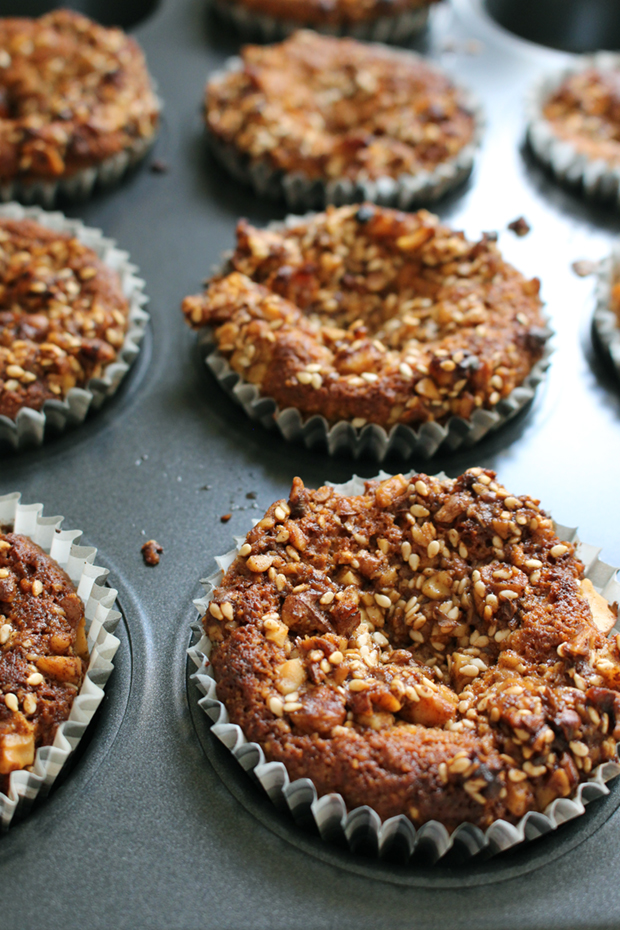 Double Walnut Muffins - Friendly Little Kitchen