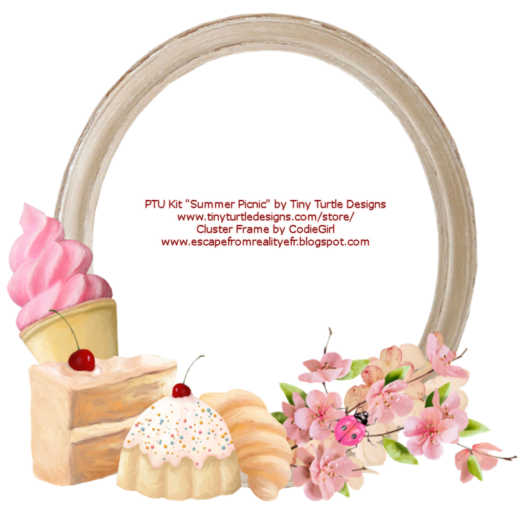 Escape From Reality Blog: FTU 'Summer Picnic' Cluster Frames