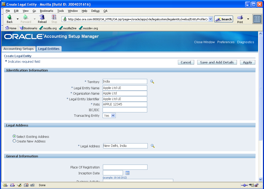 Oracle E-Business Suite R12 Financials: Defining Multi Organization