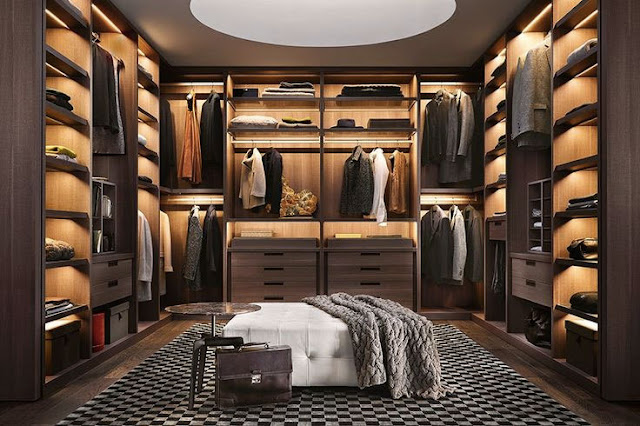 13 ideas for placing a dressing room for men in a room - Lady's Houses