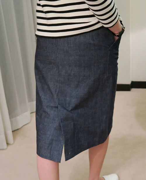 [Little Black] Knee-Length H-Line Skirt | KSTYLICK - Latest Korean ...