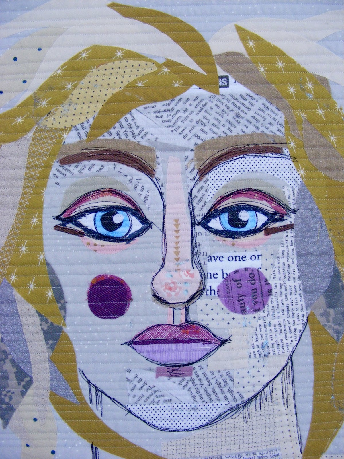 TIA CURTIS QUILTS: I have also been making faces.