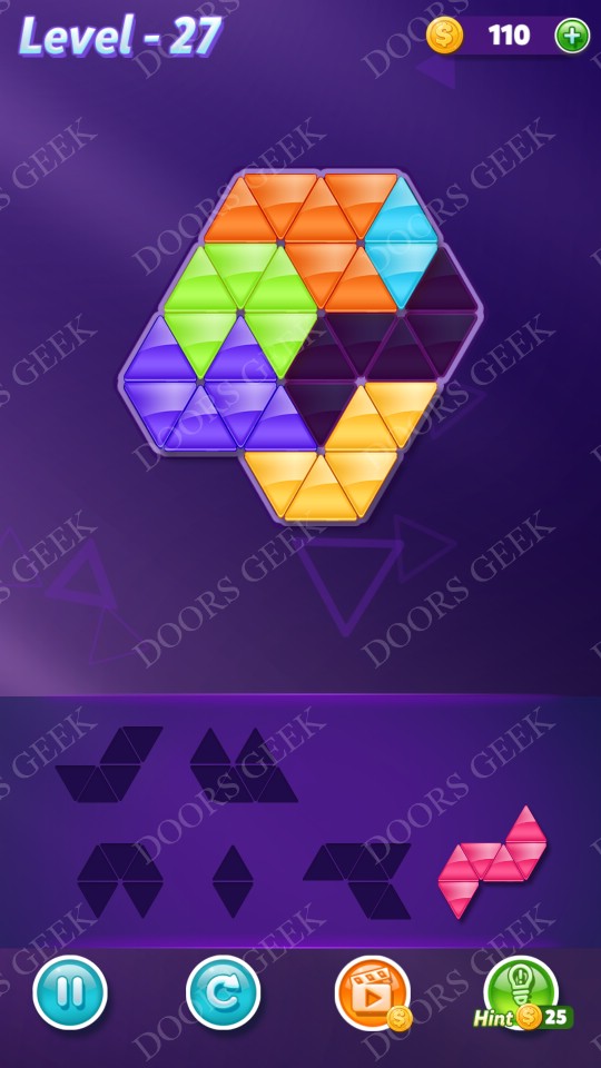 Block! Triangle Puzzle 6 Mania Level 27 Solution ~ Doors Geek