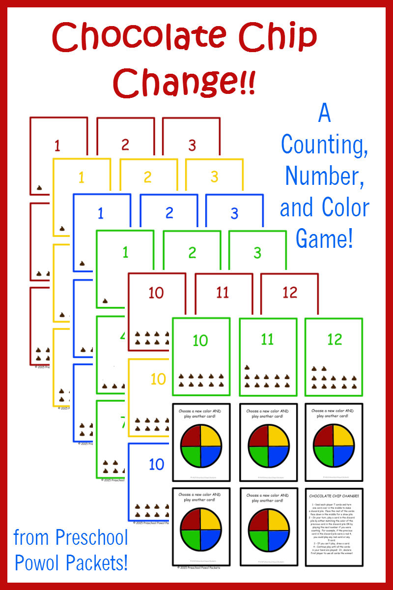 Chocolate Chip Change: A {FREE} Counting, Numbers, & Colors Game ...