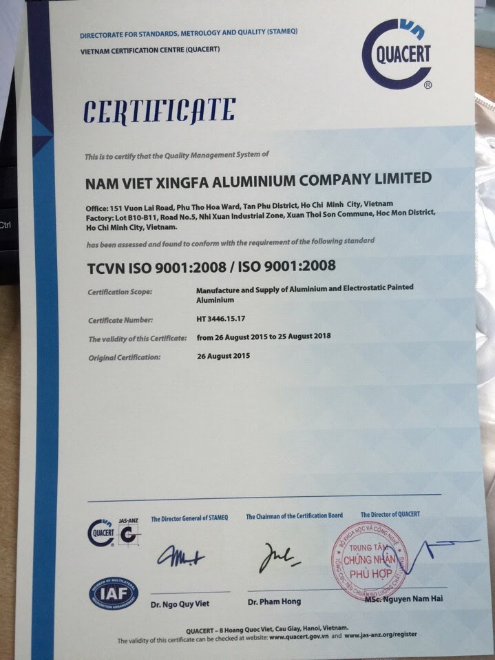 TIÊU CHUẨN ĐO LƯỜNG CHẤT LƯỢNG ( STAMEQ ): Giấy chứng nhận hệ thống ...