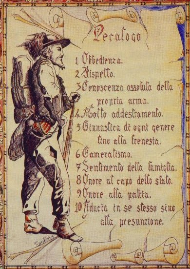 Bersaglieri di Morazzone: Il decalogo