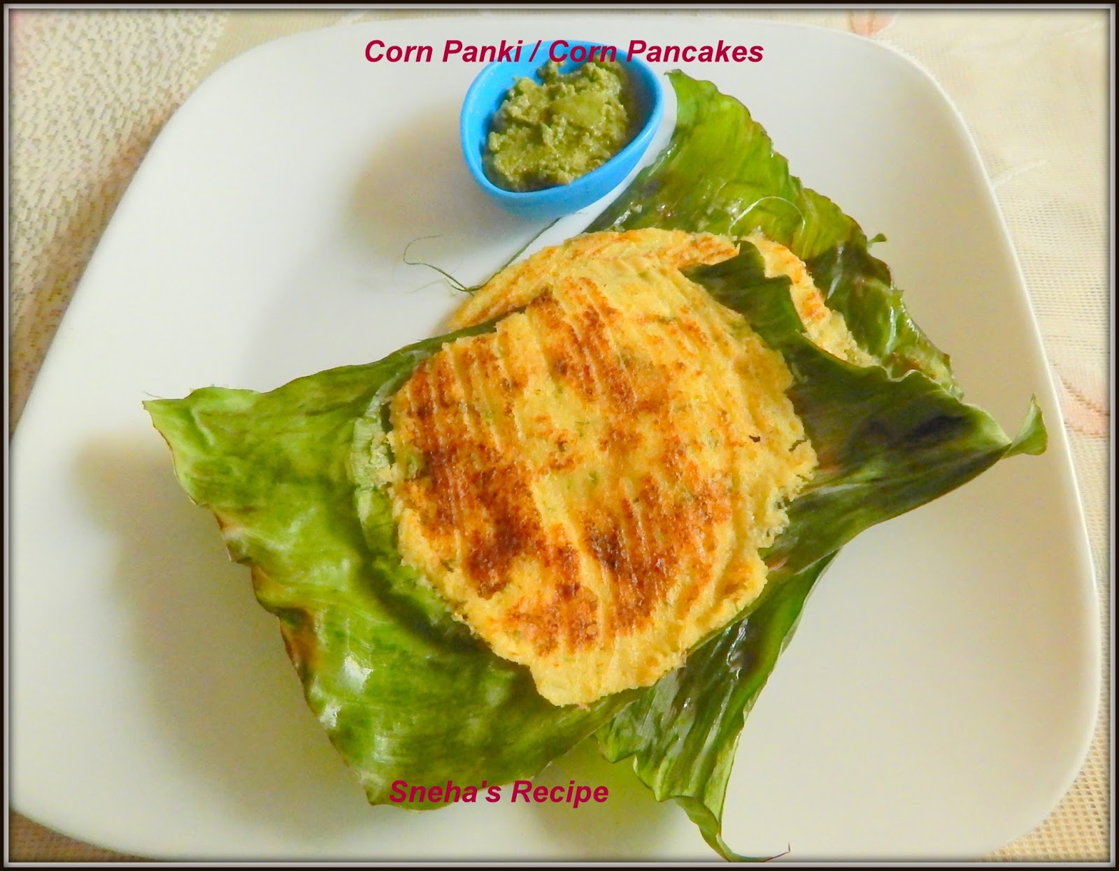 Corn Panki / Corn Pancakes - Sneha's Recipe