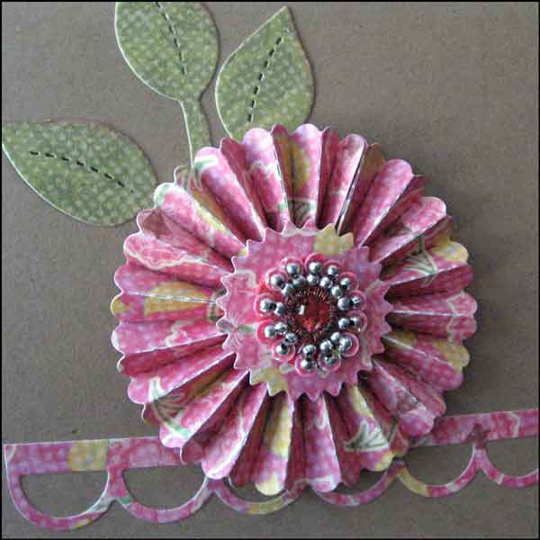 Altered Scrapbooking: Clean And Simple "Rosette" card