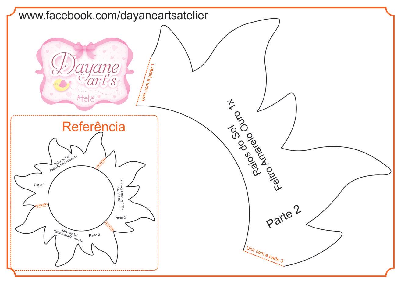 Eu Amo Artesanato: Sol do Mundo Bita em Feltro com molde