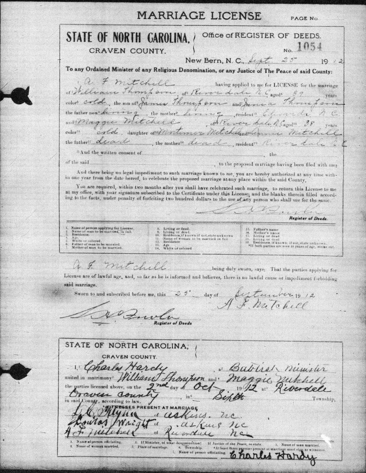 Thankful Thursday: Thankful for the North Carolina Marriage Records On ...