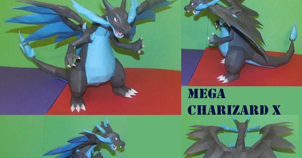 PaperPokés - Pokémon Papercraft: MEGA CHARIZARD X