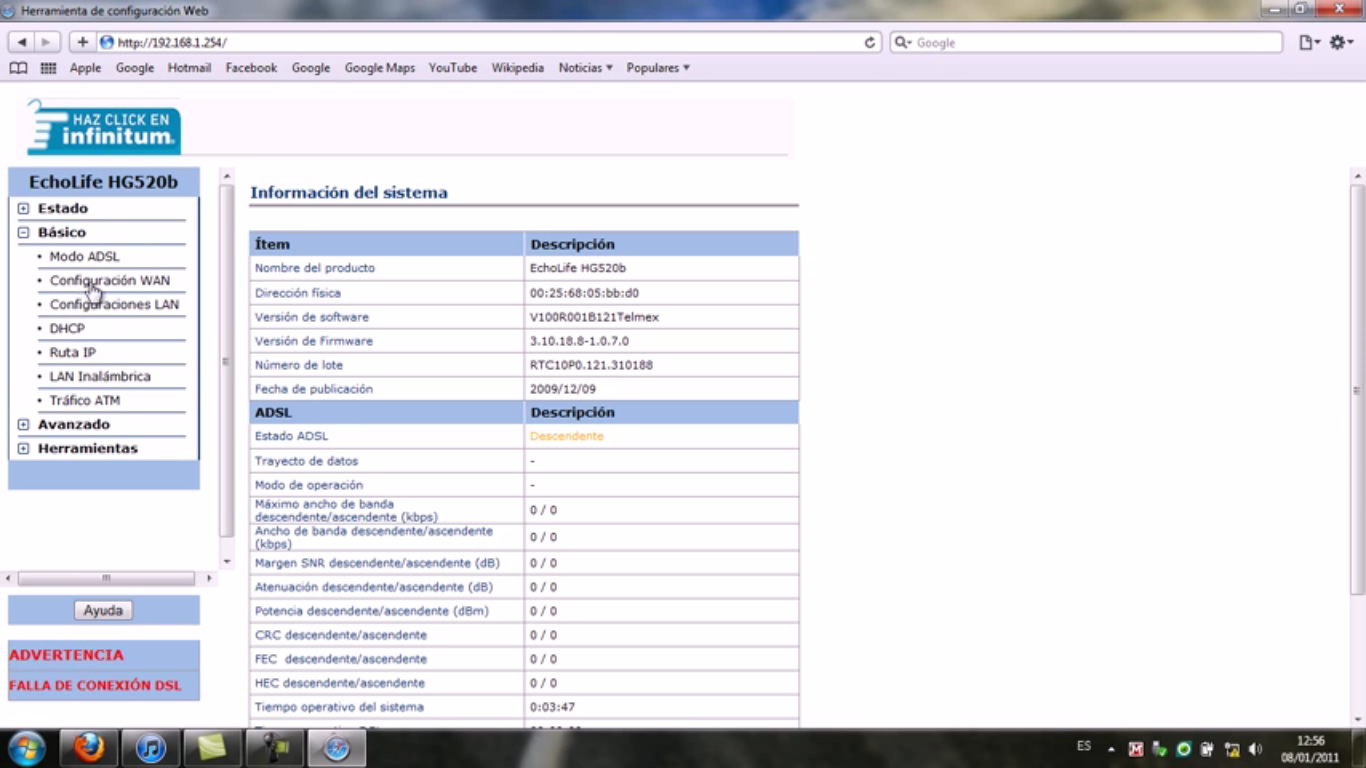 TELECOMUNICACIONES: MODEM A MODO PUENTE