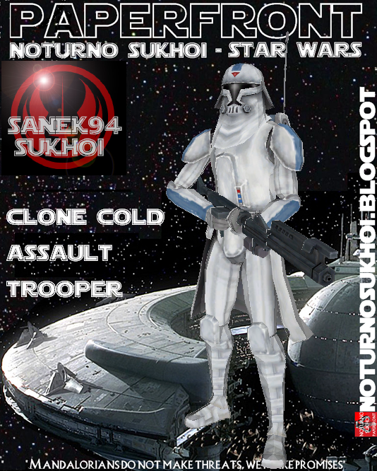 Noturno Sukhoi: Star Wars Clone Cold Assault Trooper Zerog_Papercraft