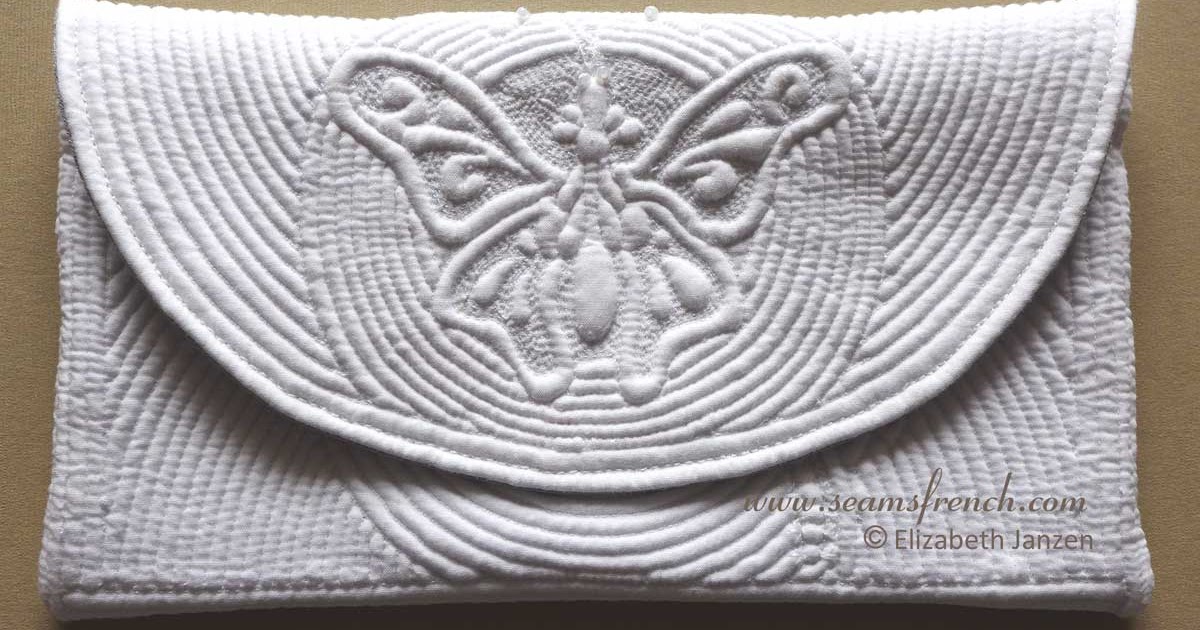 Boutis and Butterflies in a Tri-Fold Pouch