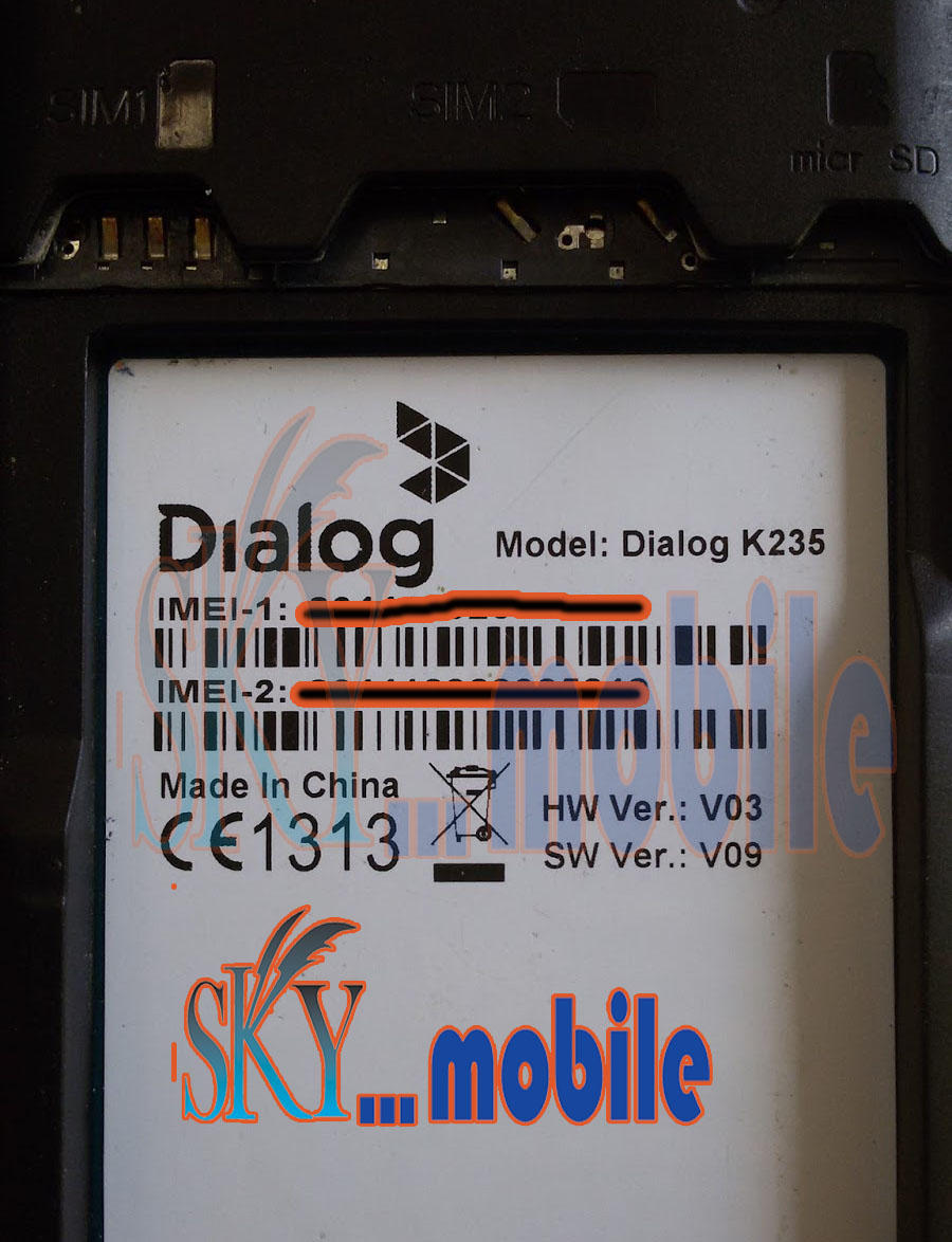 SKY MOBILES TEAM: Dialog K235 flash file free download