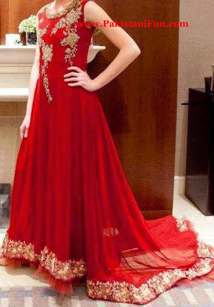 Latest Beautiful Pakistani Engagement Dresses for Girls for year 2014 ...